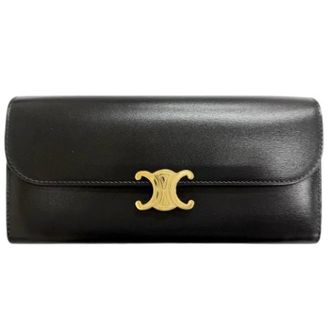 Celine Portefeuille long (bi-pli) Pre-owned - Femme - Pre-owned - Noir - Taille: ONE Size