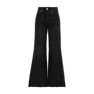 Cycle Femme, Jeans, Noir, Taille: W24 Luna Jean &Eacute;vas&eacute; Taille Moyenne