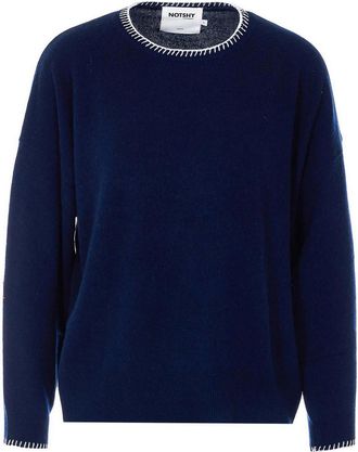 Notshy Rundhalspullover - Blau