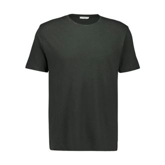 Boglioli T-shirt Col Rond en Coton et Lin Vert Fonc&eacute; - Homme - Tops - Vert - Taille: 2XL