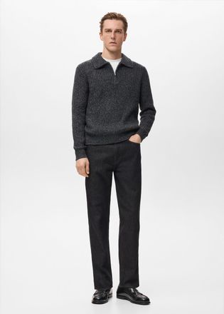 Mango Regular-Fit-Baumwollhose black denim - Herren - 38 - MANGO MAN