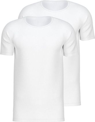 CALIDA T-Shirt Natural Benefit (2er Pack) Rundhals-Ausschnitt, kurz&auml;rmelig, Single Jersey, elastisch, weich