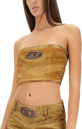 Diesel Regular Fit Cotton Top - Beige