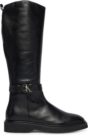 Calvin Klein Stiefel Calvin Klein Knee Boot W/ Metal Logo HW0HW02665 Schwarz