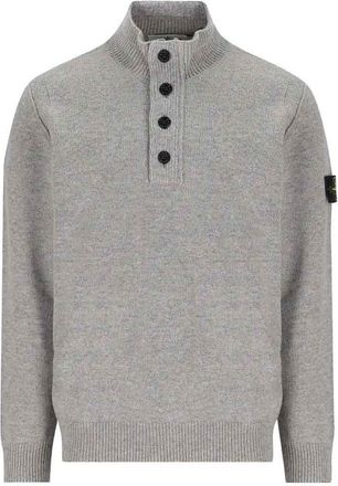 Stone Island Pull Col Rond - Gris