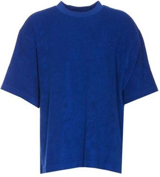 Burberry Baumwoll-Frottee-T-Shirt - - Tops - Herren - Blau - S