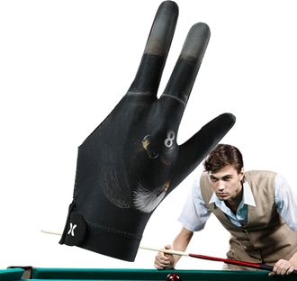 Generico Billardhandschuh mit 3 Fingern, 3 Finger, elastisch, rutschfest, f&uuml;r Radfahren, Golf, M&auml;nner, Frauen, Jugendliche, Erwachsene
