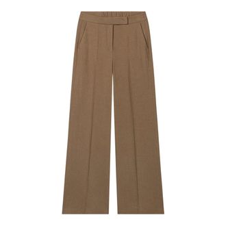 Luisa Cerano Weitgeschnittene Hosen aus flie&szlig;endem Leinenmix - - Trousers - Damen - Braun - S