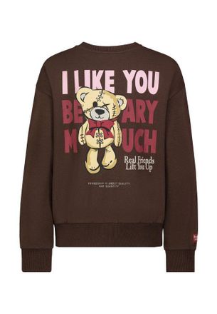 Sublevel Sweatshirt Damen Pullover langarm mit Kuscheltierprint Sweater, Sweatpullover