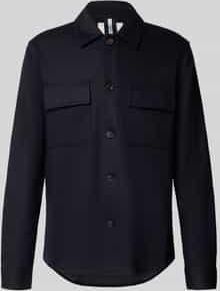 Profuomo Regular Fit Hemdjacke mit Kentkragen und Brusttaschen