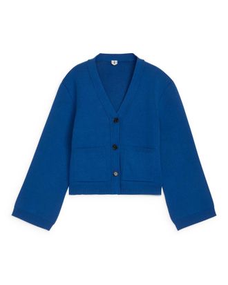 Arket Strickjacke Aus Baumwolle -Blau