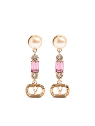 Valentino Garavani boucles doreilles Ovalette serties de cristaux