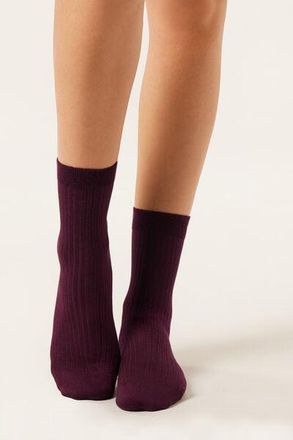 Calzedonia Kurze Socken Mit Cashmere Bordeaux