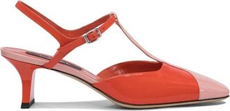 Carel Sandalen - Pointed Toe T-Strap Sandals - Gr. 37,5 (EU) - in Rot - f&uuml;r Damen