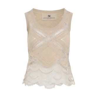 Ermanno Scervino &Auml;rmelloses Strickoberteil - - Tops - Damen - Wei&szlig; - XS