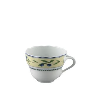 Rosenthal Hutschenreuther Maria Theresia Medley Kaffeetasse Olivenmuster - Konisch, Ø 8,4 cm, höhe 6,8 cm, 0,230 l, Porzellan Kaffee-Obertasse, Gelb, blau, weiß