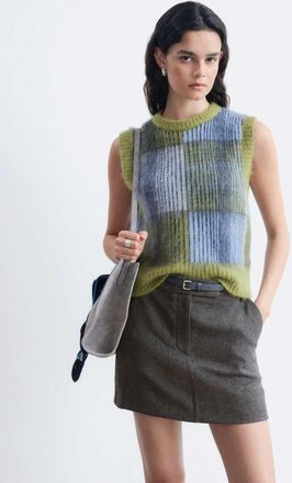 & Other Stories mini-jupe en laine pure grise