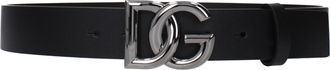 Dolce & Gabbana Dolce&GabbanaHommes Ceinture Cuir Noir/Argent