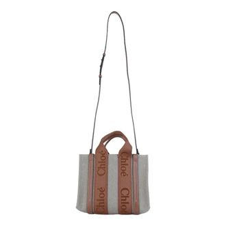 Chlo&eacute; Hobo Bags - Textured Grey Tote Bag With Embroidered Straps - Gr. unisize - in Rosa - f&uuml;r Damen