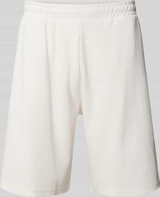 Review Straight Fit Sweatshorts mit Strukturmuster