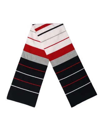 Dolce & Gabbana Womens Multicolor Stripes Shawl Neck Wrap 119cm X 20cm Scarf Virgin Wool Nylon