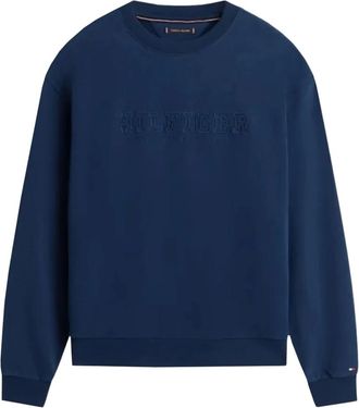 Tommy Hilfiger Homme, Sweatshirts et sweats &agrave; capuche, Bleu, Taille: XL Mix Media Graphic Crew