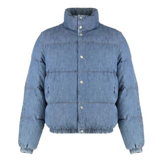Dolce & Gabbana Cotton Denim Padded Jacket - - Jackets - Herren - Blau - M