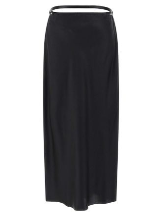 Tom Ford Womens Black Silk Midi Skirt