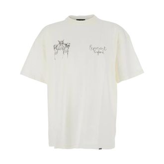Represent Represent, Homme, Tops, Blanc, Taille: XL T-Shirt Ras de Cou Chien Pur-Sang