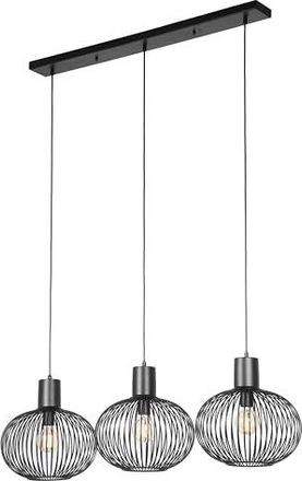 Trio Leuchten Pendelleuchte Gila 365700332, Metall Schwarz matt, exkl. 3x E27