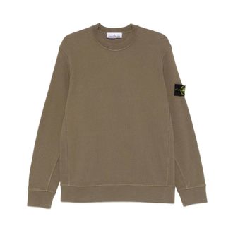 Stone Island Homme, Sweatshirts et sweats &agrave; capuche, Vert, Taille: XL Waffle Knit Sweater