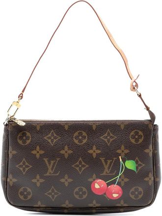 Louis Vuitton Hobo Bags - Takashi Murakami Monogram Cherry Pochette Accessoi - Gr. unisize - in Braun - f&uuml;r Damen