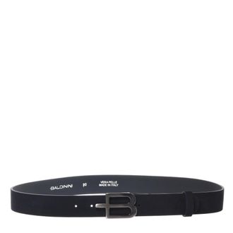 Baldinini Homme, Accessoires, Bleu, Taille: 120 CM Suede Belt