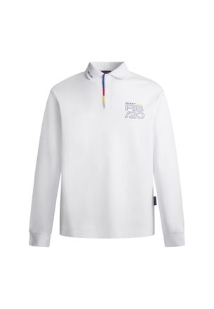 Pepe Jeans London Red Bull Racing X Pepe Jeans Herren RBR Fashion Placket LS Polo Polo, White (White)