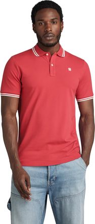 G-Star RAW Herren Dunda Slim Stripe Poloshirt, Rosa (Finch D17127-5864-5789), S
