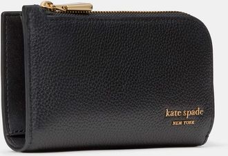 Kate Spade New York Kate Spade Devin Klapp-Portemonnaie, Schmal, Klein f&uuml;r Frauen in Schwarz | Leder
