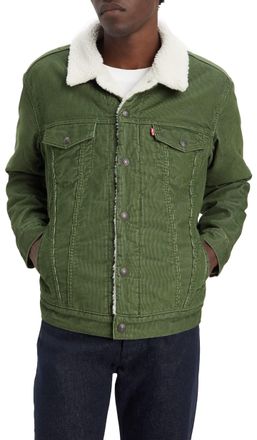 Levi's Herren Type 3 Sherpa Trucker Jacket, Sea Moss Cord Trucker, XS