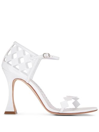 Manolo Blahnik Sandalen mit Cut-Outs - Wei&szlig;