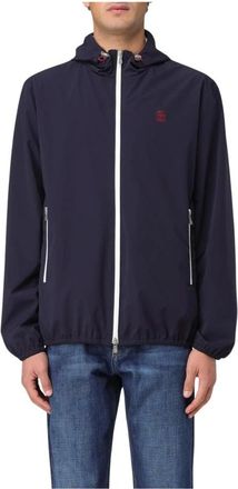 Brunello Cucinelli Homme, Vestes, Bleu, Taille: L Hooded Jacket