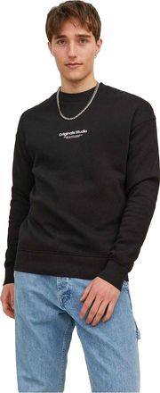 Jack & Jones Jack And Jones - Sweatshirt f&uuml;r Herren, Rundhalsausschnitt, leger (Schwarz)