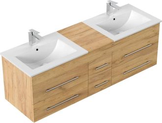Magnolia Home Badm&ouml;bel Roma XL SoftClose 150x46cm eiche gold