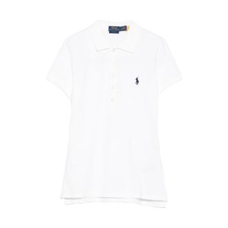 Polo Ralph Lauren Polo mit gesticktem Logo - - Tops - Damen - Wei&szlig; - L