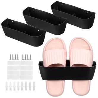 BESPORTBLE CONGARTENO Wandschuhregal 4 St&uuml;ck zum Anbringen Platzsparendes Schuhaufbewahrungssystem f&uuml;r Kleine R&auml;ume und Wohnmobil Robuste Schuhregalablagen mit S