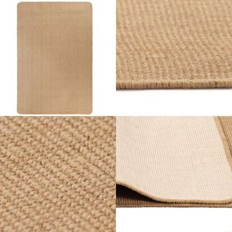 vidaXL Tapis en jute avec endos en latex 200x300 cm - Tapis En Jute - Tapis Décoratif - Tapis Rectangulaire - Tapis Salon - Tapis Chambre - Home & Living