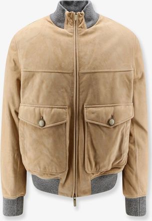 Brunello Cucinelli Padded suede jacket - BRUNELLO CUCINELLI - gender_Man