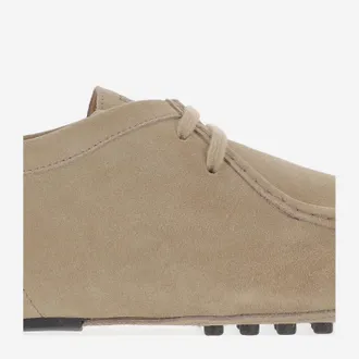 Tod's Mens Suede Loafers Beige Calfskin