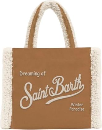 MC2 Saint Barth Femme, Sacs, Brun, Taille: ONE Size Vanity Mini Shearling Hand Bag