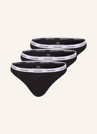 Calvin Klein 3er-Pack Slips Modern Logo schwarz