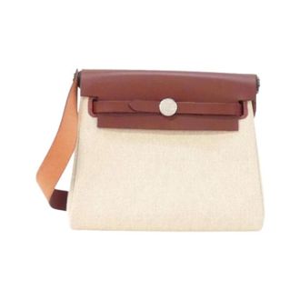 Herm&egrave;s Pre-owned Vintage Canvas Shoulder Bag - - Pre-owned - Damen - Beige - ONE SIZE