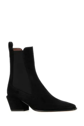 PARIS TEXAS Womens Black Suede Bettina Ankle Boots Stivali